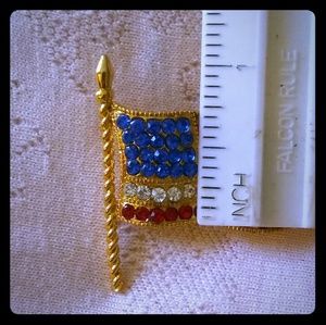 Jewelry | Crystal Studded American Flag Pin | Poshmark